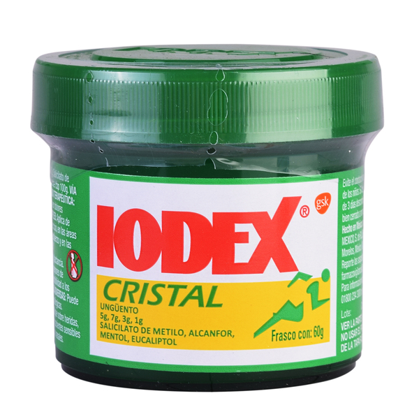 Medically - Iodex cristal ungüento tarro c/ 60 g. 5.26/2.82/1.33 g ...